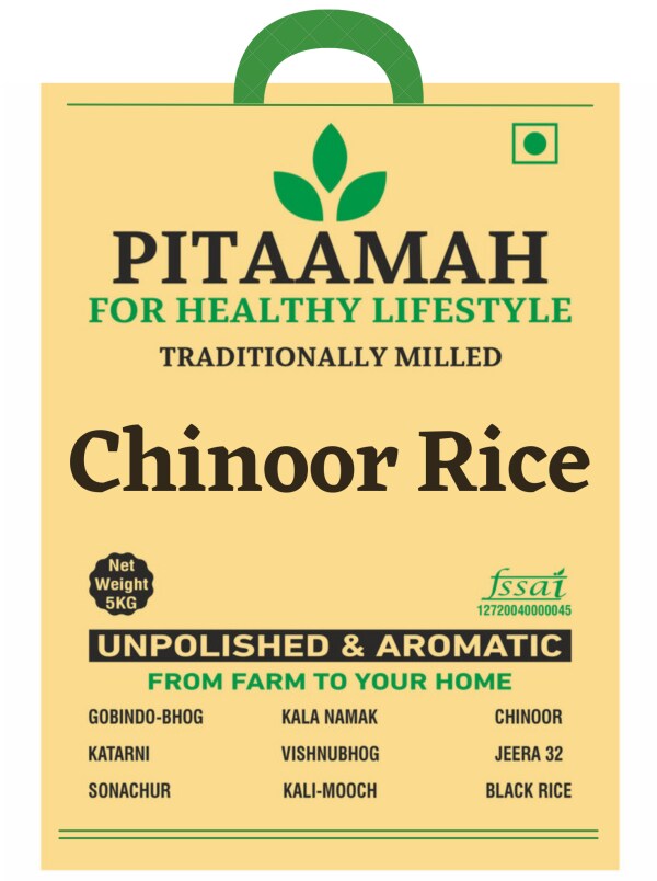 Pitaamah Chinnor Rice - 5kg Bag - Unpolished Rice - Aromatic Rice - 2 ...