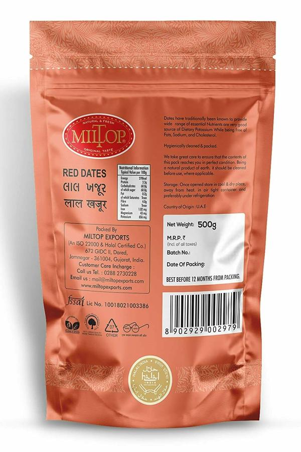 Miltop Dates Red 500gm (Pack of 3) - JioMart