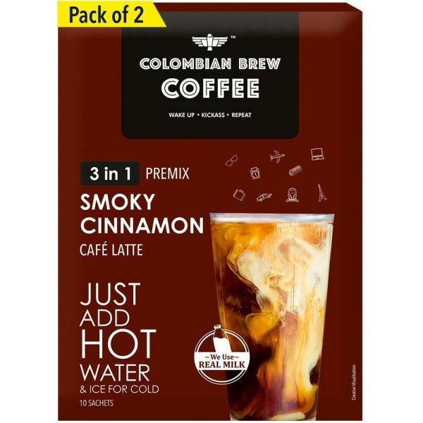 Colombian Brew Cinnamon Café Latte, Instant Coffee Powder Premix (3 in ...