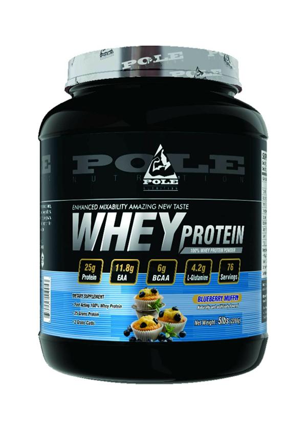 Pole Nutrition Whey Protein Powder - 5 Lbs (Blueberry Muffins) - JioMart