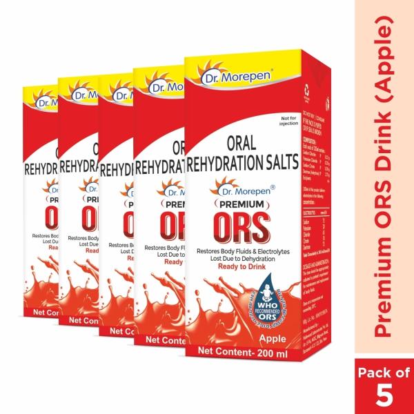 PREMIUM ORS LIQUID APPLE FLAVOR 200ML PACK OF 5 - JioMart