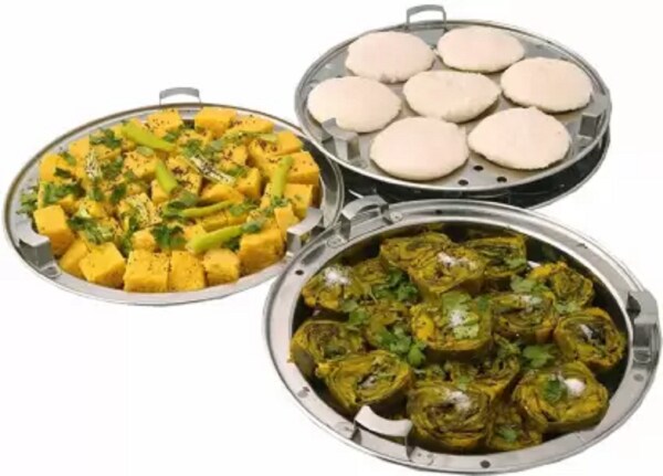 VIGSHRISE Stainless Steel Idli Dhokla Cooker Induction Idli Maker (5 ...