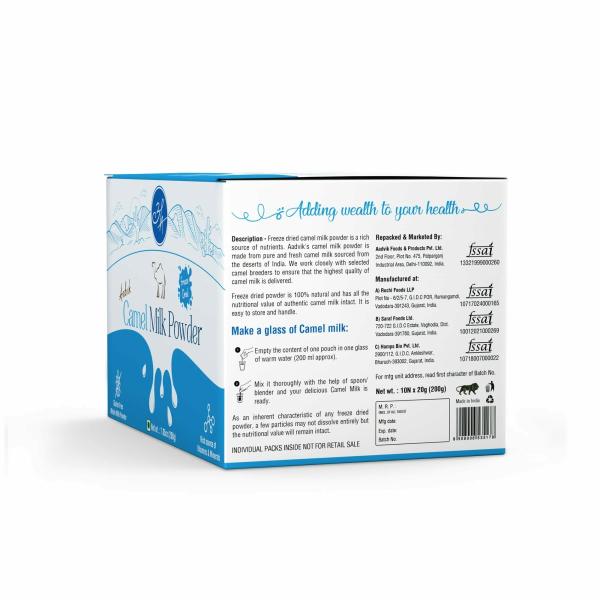 Aadvik Camel Milk Powder | Freeze Dried | Pure and Natural | 20g x 10 ...