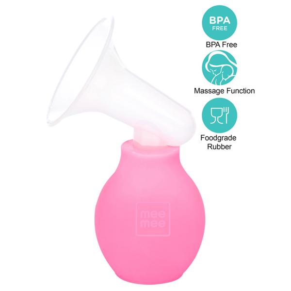 Mee Mee Pink Baby Breast Pump ( 6.5 cm x 6 cm x 16.5 cm ) - JioMart