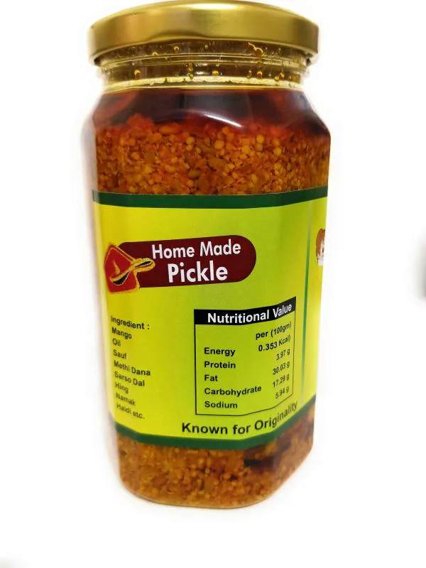 NANI'S PICKLES Home Made Mango Oil Pickle No Preservative with Pet Jar ...