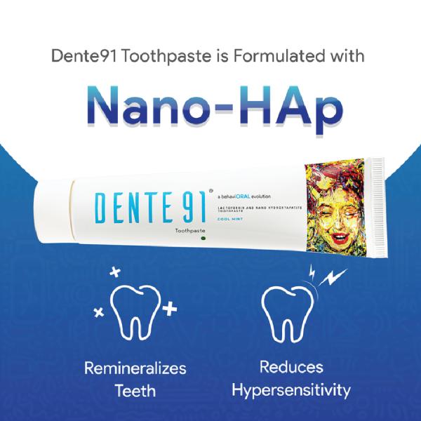 Dente91 Cool Mint Remineralizing toothpaste for Sensitive teeth 100 g ...