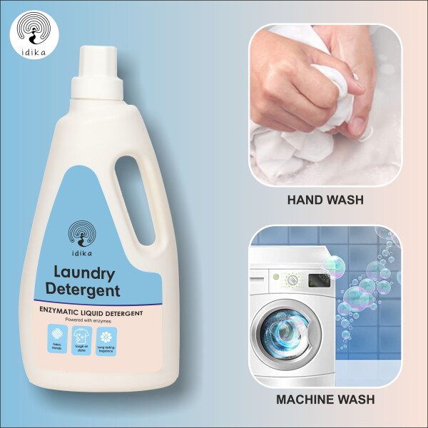 Idika Enzymatic Laundry Liquid Detergent Plant Based -1ltr (Pack of 5 ...