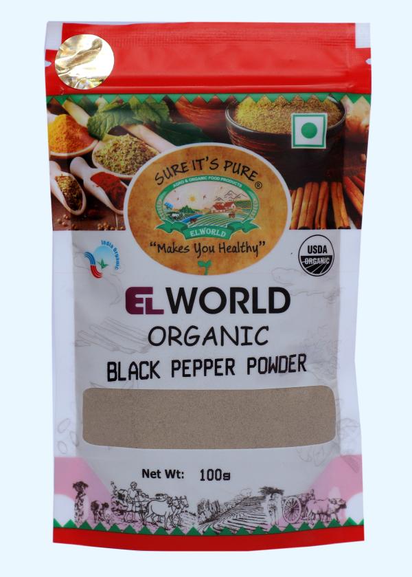Elworld Agro & Organic Food Products Black Pepper Powder 100gm - JioMart