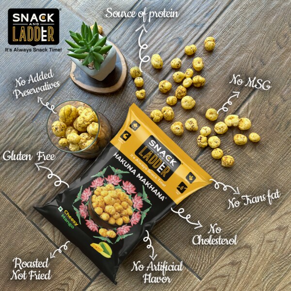 Roasted Flavoured Makhana - Cheesy Mango Flavored Fox Nuts - Phool ...