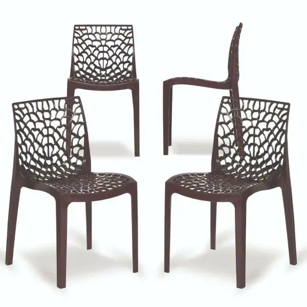 RW REST WELL Web Dining/Cafeteria/Designer Armless Heavy Duty Plastic ...