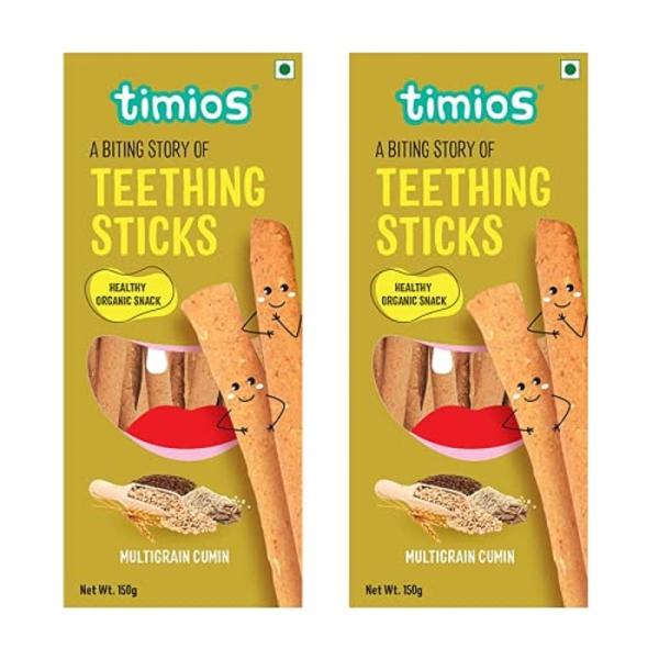 Timios Multigrain Teething Sticks|Organic Snack|Dissolves Easily ...