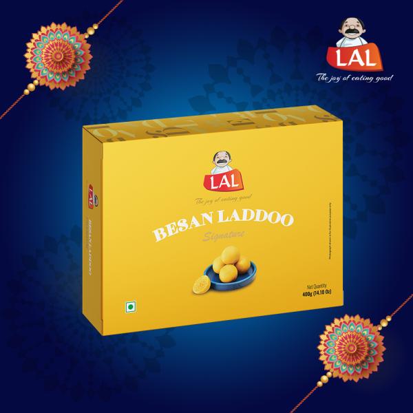 Lal Sweets Rakhi Special Besan Laddoo Premium 400g Includes Rakhi - JioMart