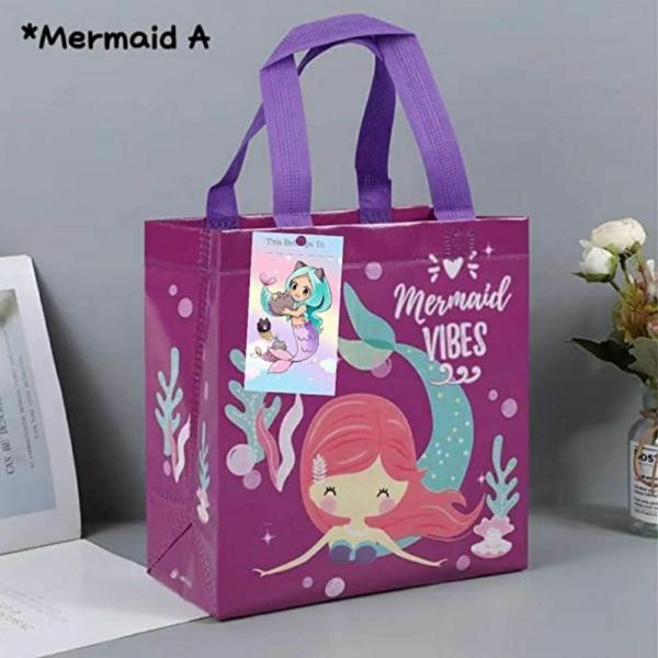 Le Delite Mermaid theme party Favor Gift Bags 10 pieces with name tag ...