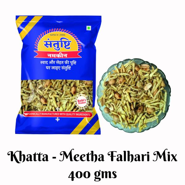 Santushti Namkeen| Khatta - Meetha Falhari Mixture | 400gms| Also for ...
