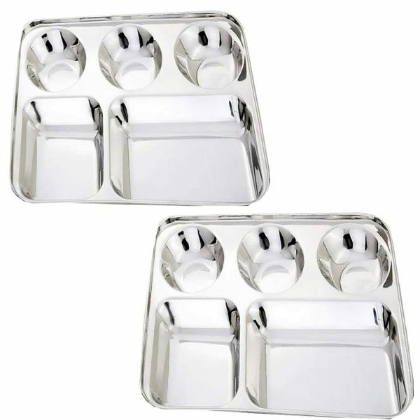 UPEN Stainless Steel Bhojan Thali/Mess Tray/Dinner Plate Set of 1 ...