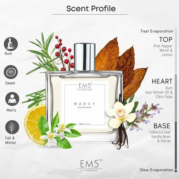 EM5 Marvy Perfume for Men Eau De Parfum Strong and Long Lasting ...