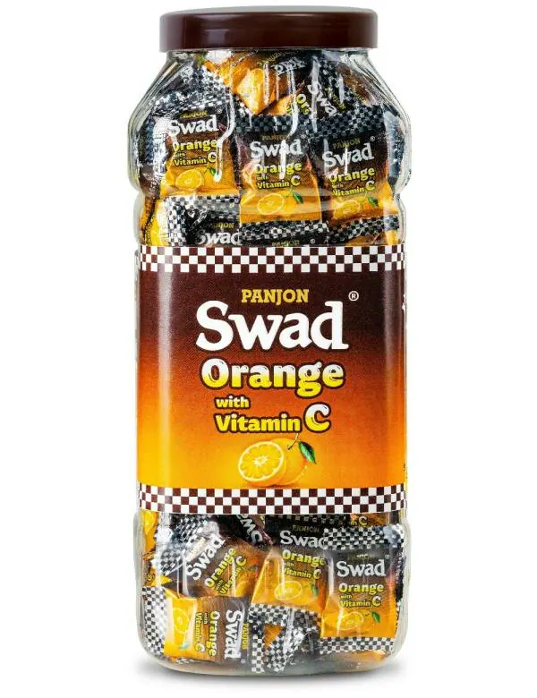 Swad Orange Flavour Candy with Vitamin C (Healthy Immunity Tablet Bite ...