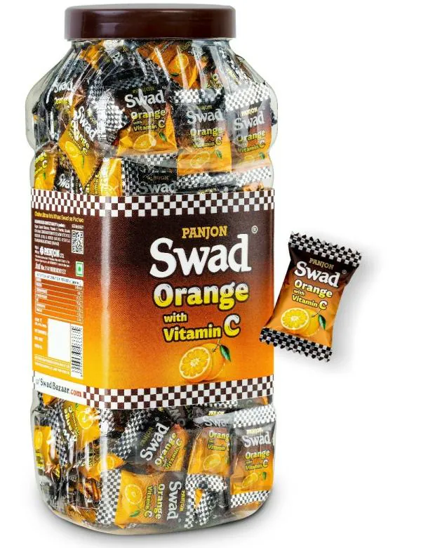 Swad Orange Flavour Candy with Vitamin C (Healthy Immunity Tablet Bite ...