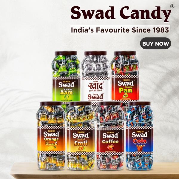 Swad Orange Flavour Candy with Vitamin C (Healthy Immunity Tablet Bite ...
