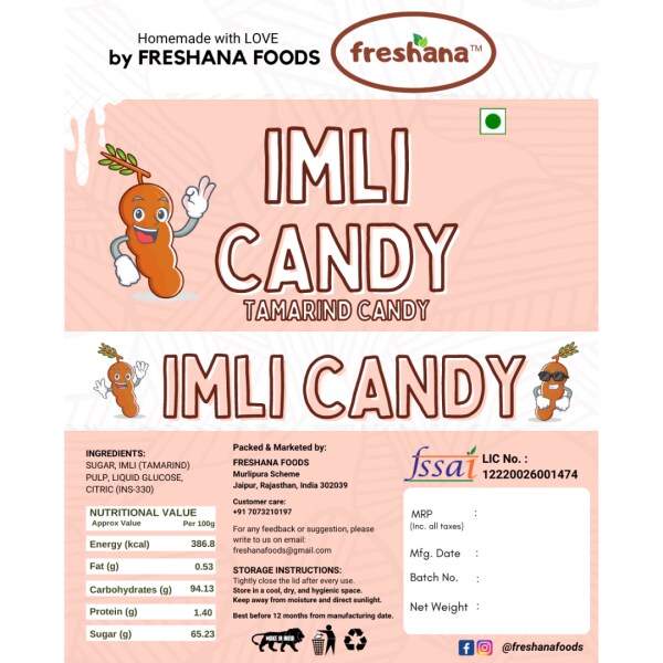 Freshana Imli Candy 200G Chatpati Chulbuli Imly Khatti, Meethi Emli ...