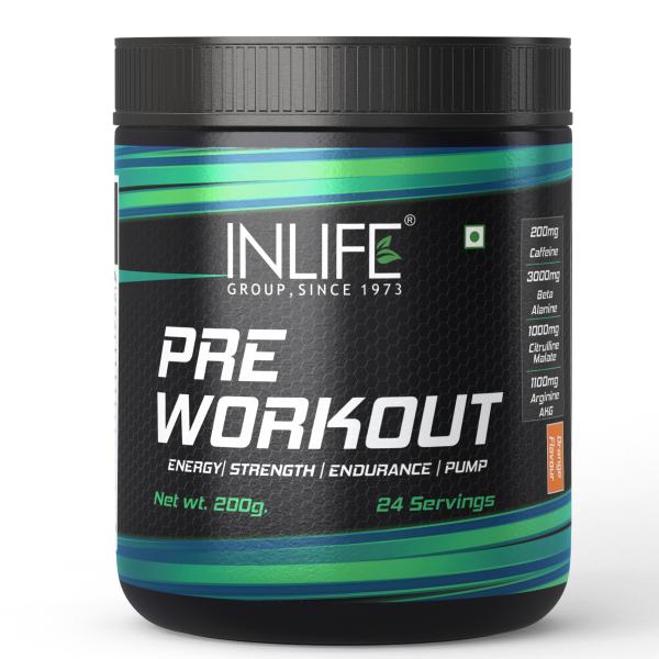 INLIFE Pre-Workout Supplement 200mg Caffeine, 1000mg Citrulline, 1100mg ...