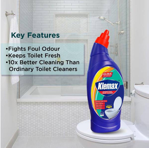 Klemax Disinfectant Toilet Cleaner Liquid - 500 ML ( Pack of 3 ) - JioMart