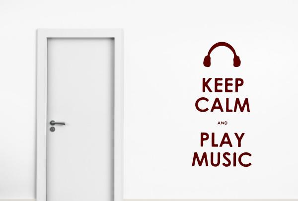 Sticker Studio Vinyl Play Music Wall Sticker 58 cm X 121 cm - JioMart