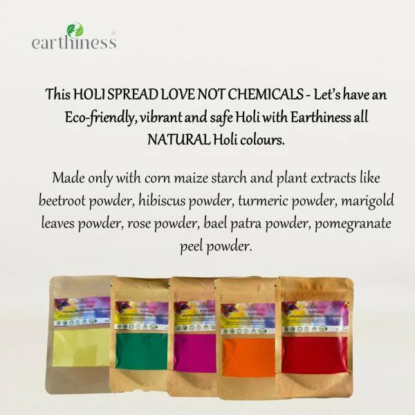 Eco-friendly, vibrant and safe holi with Earthiness all NATURAL holi ...