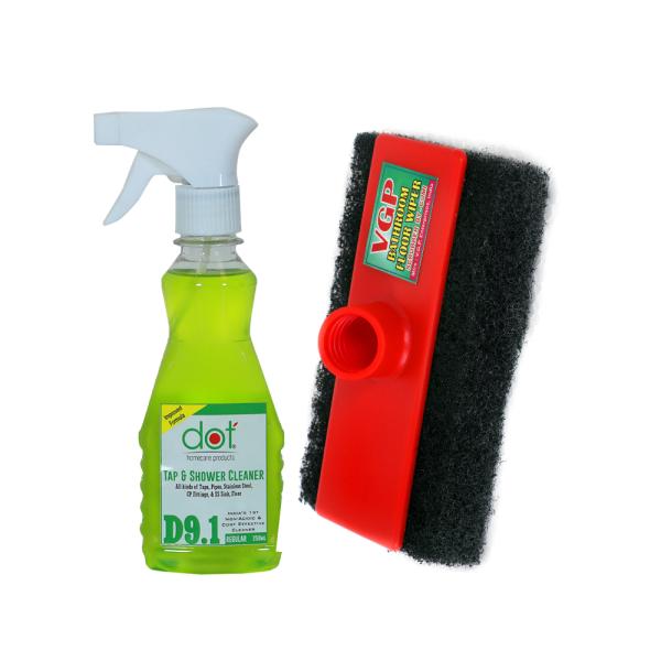 Tap and Shower Cleaner 250ml + Handle Scrubber Fixture (Pack of 1 ...