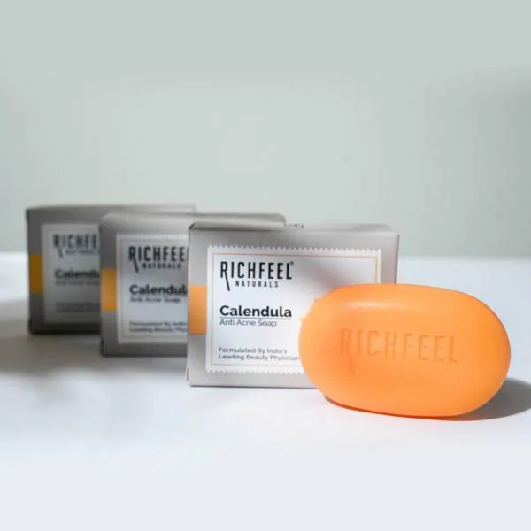 Richfeel Calendula Acne Soap 75 Gms Pack of 8 - JioMart