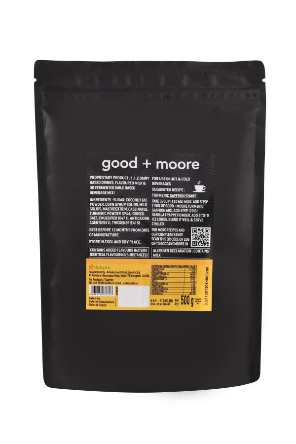 GOOD&MOORE Turmeric Saffron Mix 500 gm| Instant Milk Drink Mix ...