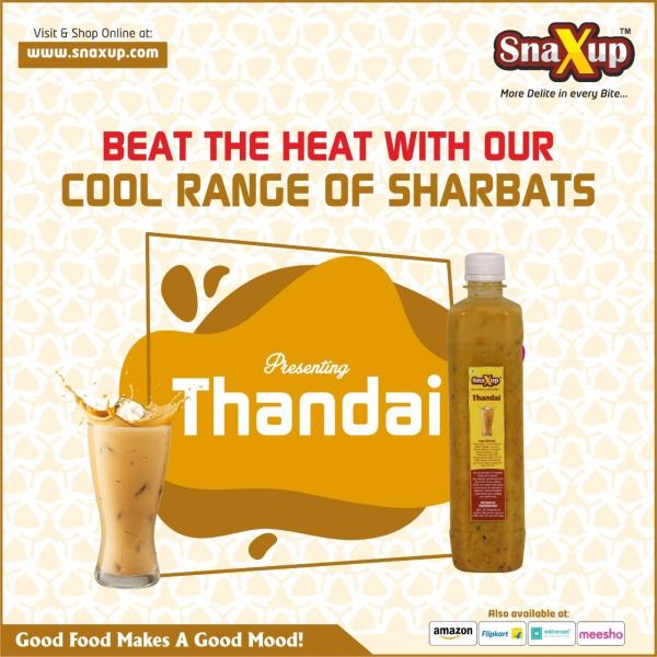 SnaXup THANDAI | Real taste of Kesar (Saffron) | NO TO CARBONATED ...