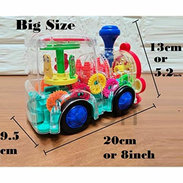 NISWA Plastic 360 Degree Rotation Bump and Go Transparent Toy Train ...