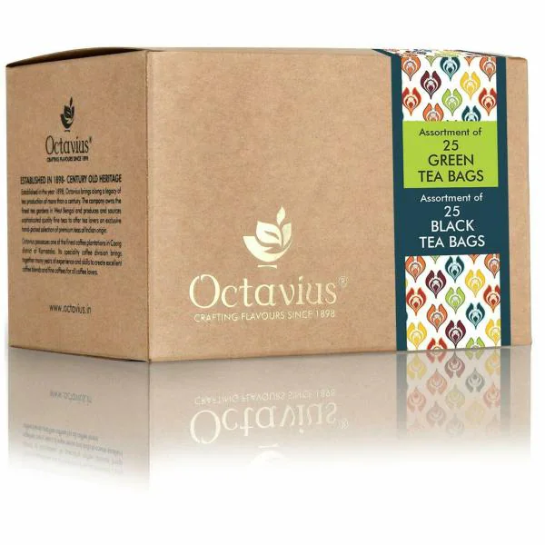 Octavius 6 Assorted Black and Green Tea - 50 Teabags - JioMart