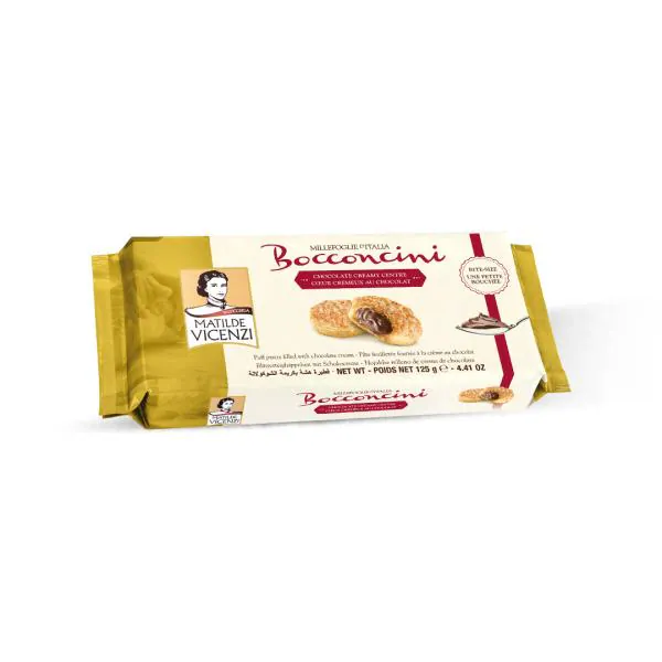 Vicenzi S.P.A. Bocconcini Puff Pastry Filled With Milk Cream 125g (Pack ...