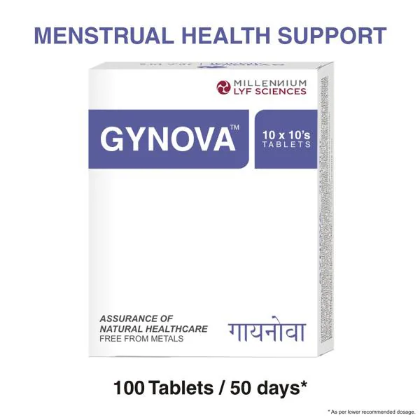 MILLENNIUM LYF SCIENCES GYNOVA TABLET| Remedy for Menstrual Disorders ...