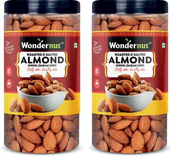 Wondernut California Roasted Lightly Salted Almonds 500 g (Pack Of 2 ...