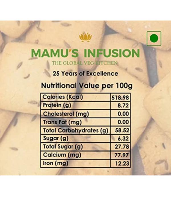 Mamus Infusion Salted Cumin Cookies Butter Vegeterian 250 g - JioMart