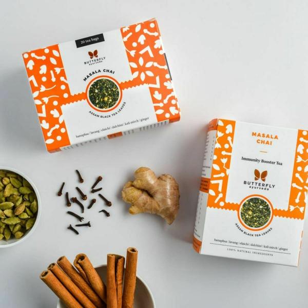 Butterfly Ayurveda Masala Chai | Immunity Booster Masala Tea | 20 Tea ...
