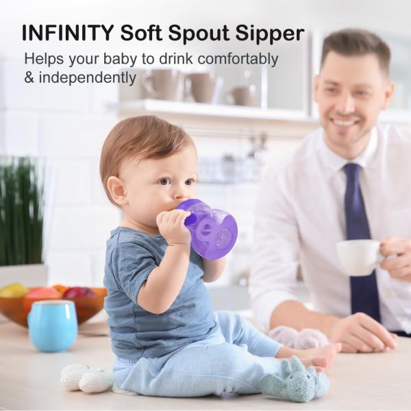 Buddsbuddy INFINITY Soft Spout Sipper 1pc,300ml, Pink - JioMart