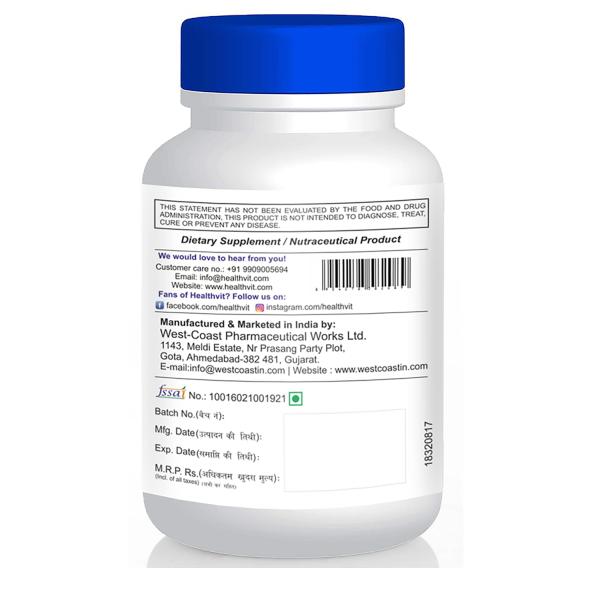 Healthvit High Absorption Magneed-B6 Magnesium and Vitamin B6 ...