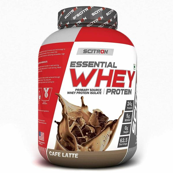 Scitron Essential Cafe Latte Whey Protein Powder 2 Kg - JioMart