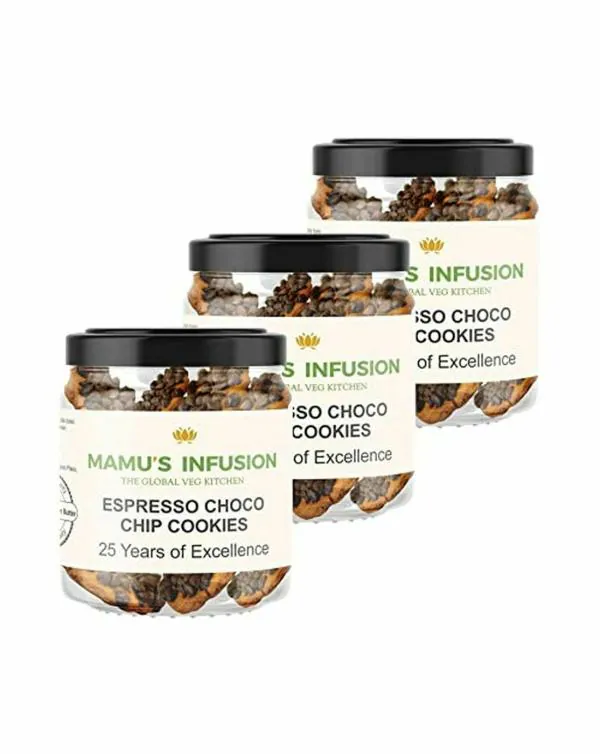 Mamus Infusion Espresso Choco Chip Cookies Vegeterian 250 g (Pack of 3 ...