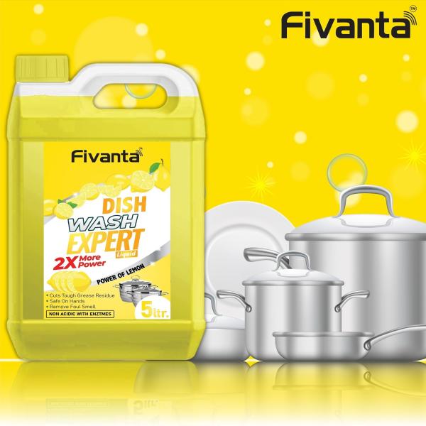 Fivanta Top Load Liquid Detergent 5L ith Multipurpose Cleaners Gel 1L ...
