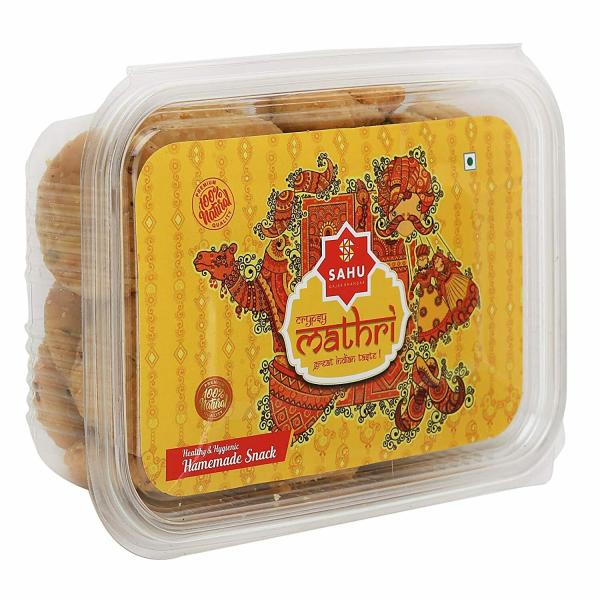 SAHU GAJAK BHANDAR Rajasthani Hygienic Snacks Mathri 1500 g Pack of 3 ...