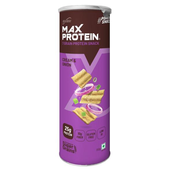 Max Protein Cream & Onion Protein Chips, Pack of 3 150g each - JioMart