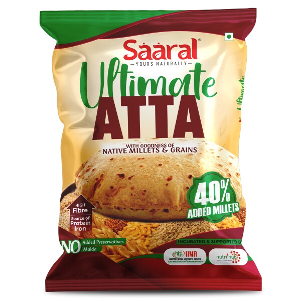 Saaral Ultimate Atta (Multi Millet Atta 1kg) - Low GI Wheat Flour with ...