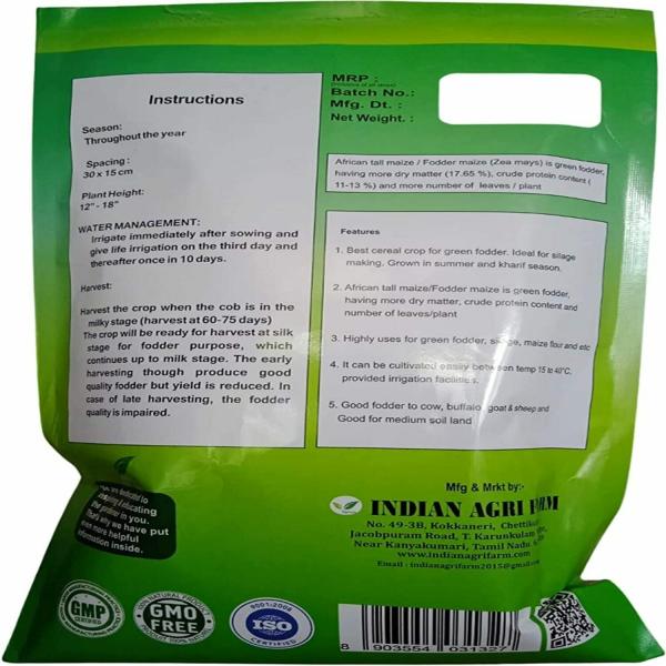 African Tall Maize/Fodder Maize/Makka (Zea Mays) Fodder Seeds Pack of 1 ...