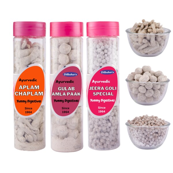 Dilbahars Yummy Digestive Aplam Chaplam 165gm, Gulab Amla Paak 200gm ...