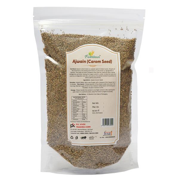 Farmbean Whole Ajwain Seed | Carom Seeds | Ajamo|Vaamu - 500 Grams ...